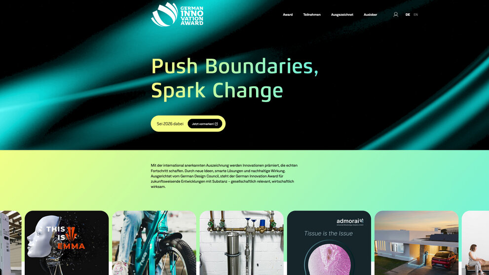 German Design Council Modernises Award Websites - German Design Council